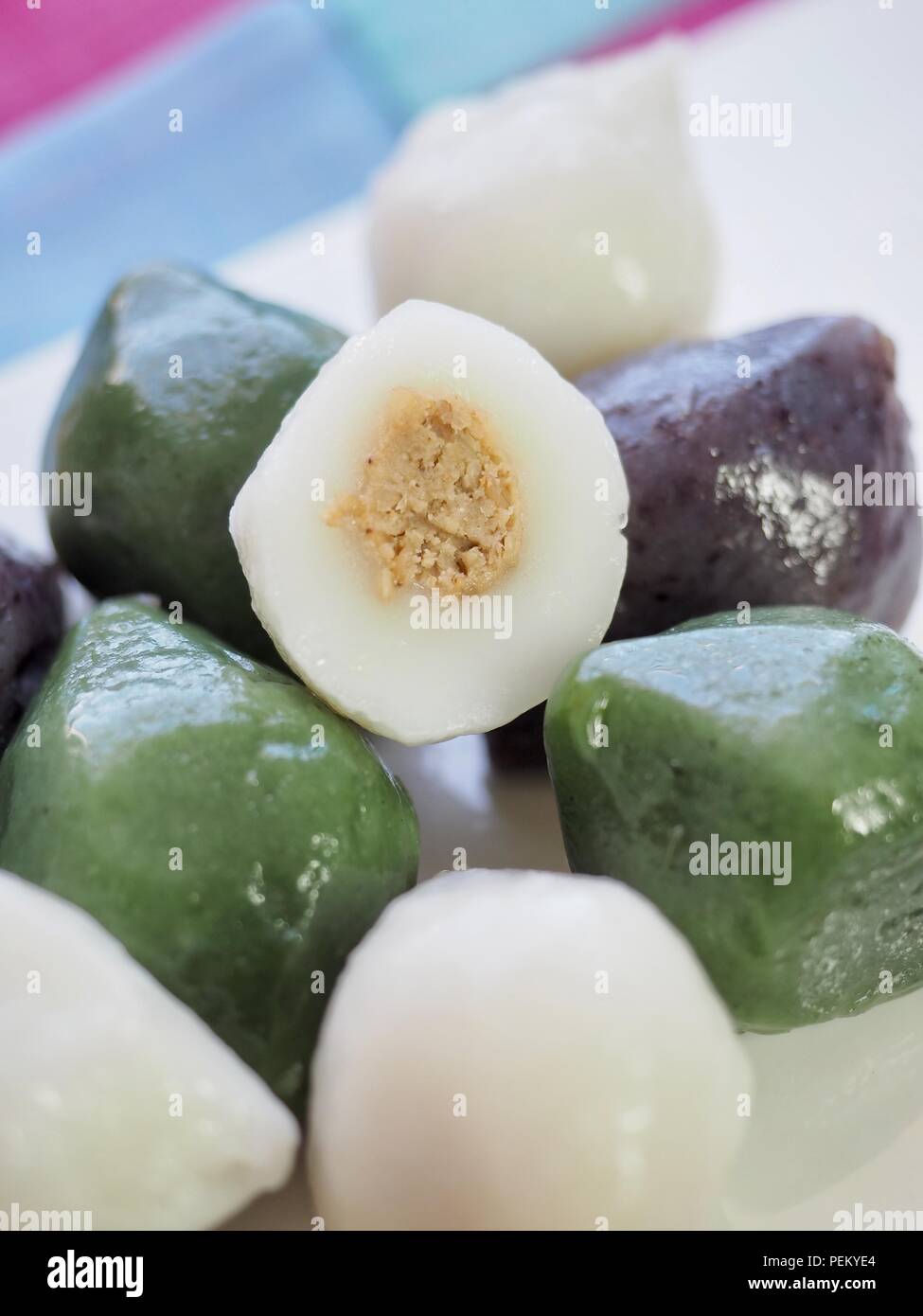 Korean food Songpyeon, half-moon-shaped rice cake Stock Photo - Alamy