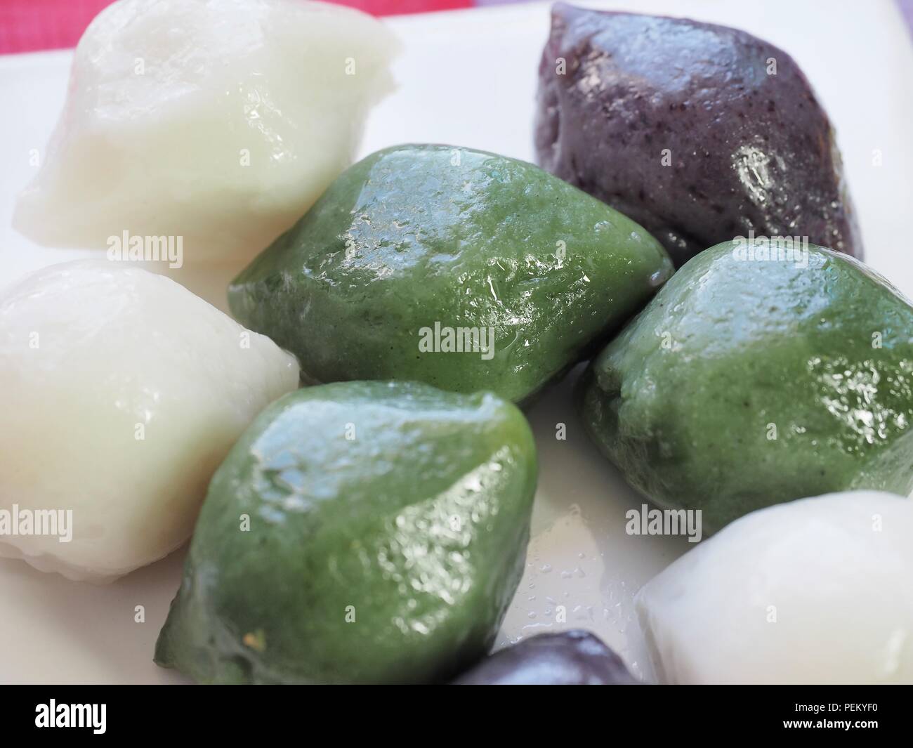 Korean food Songpyeon, half-moon-shaped rice cake Stock Photo - Alamy