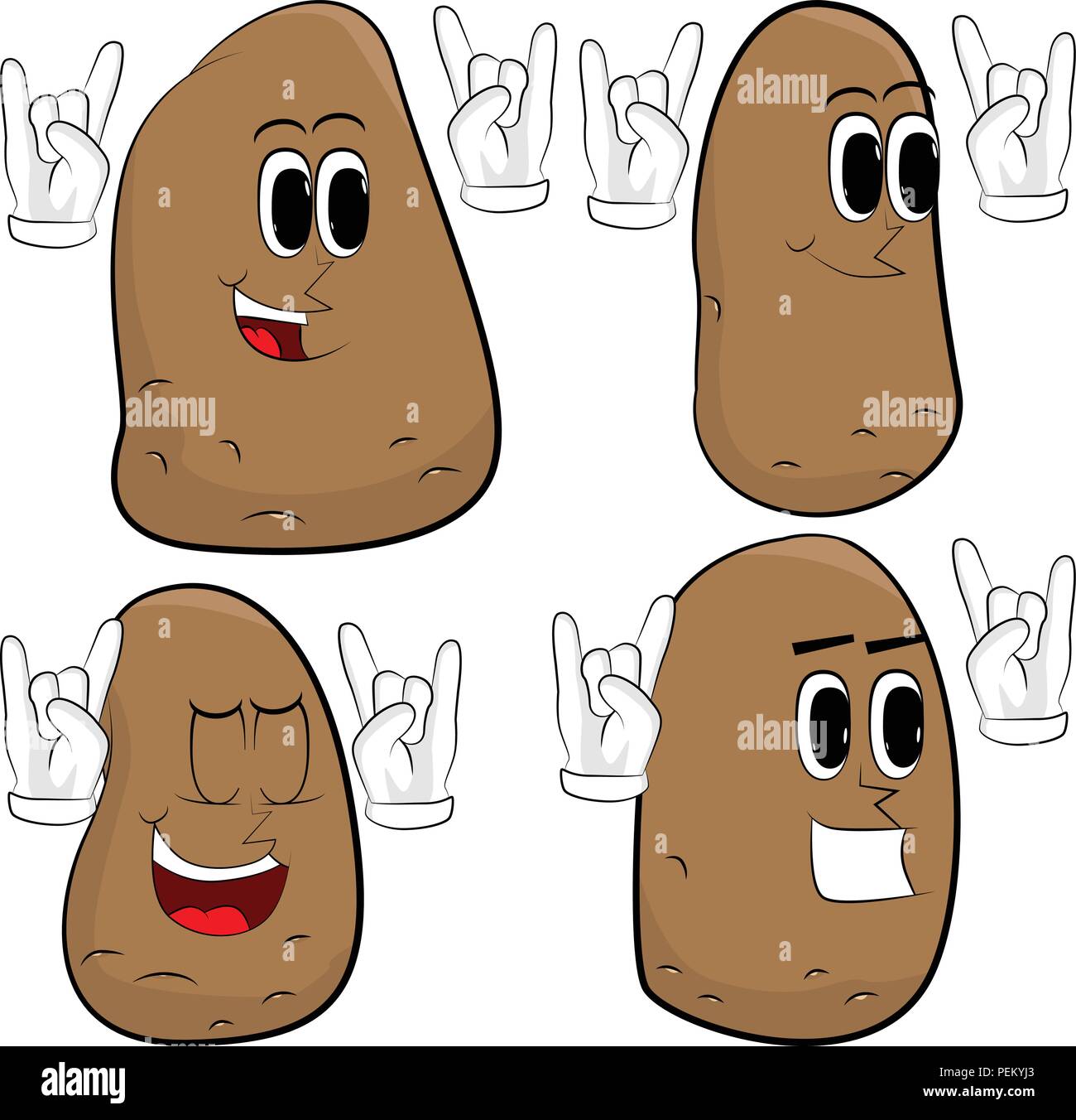 Happy sweet potato cartoon character hi-res stock photography and ...