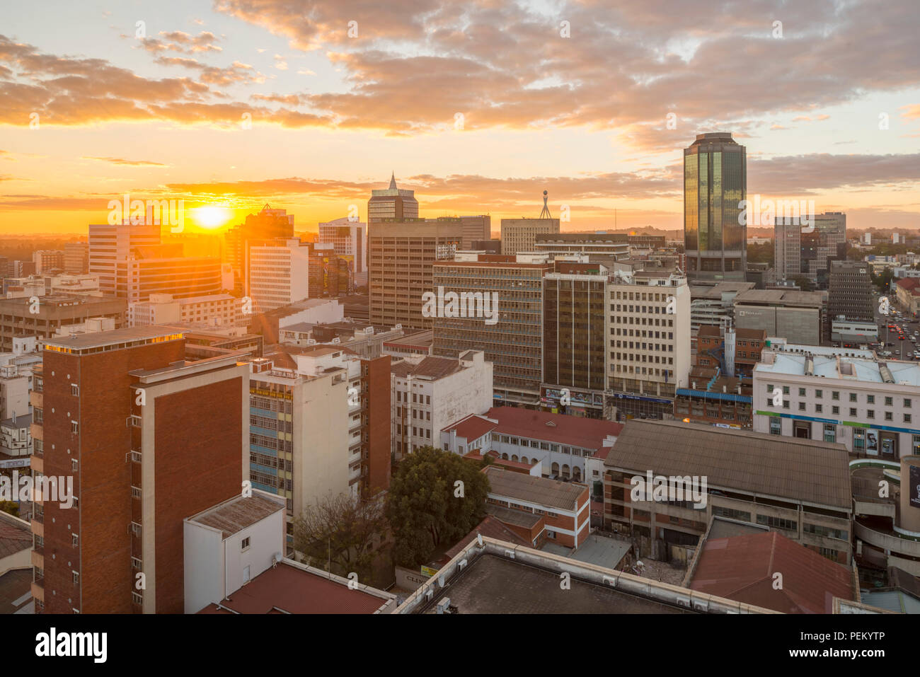 A cityscape of Zimbabwe's capital city, Harare Stock Photo - Alamy