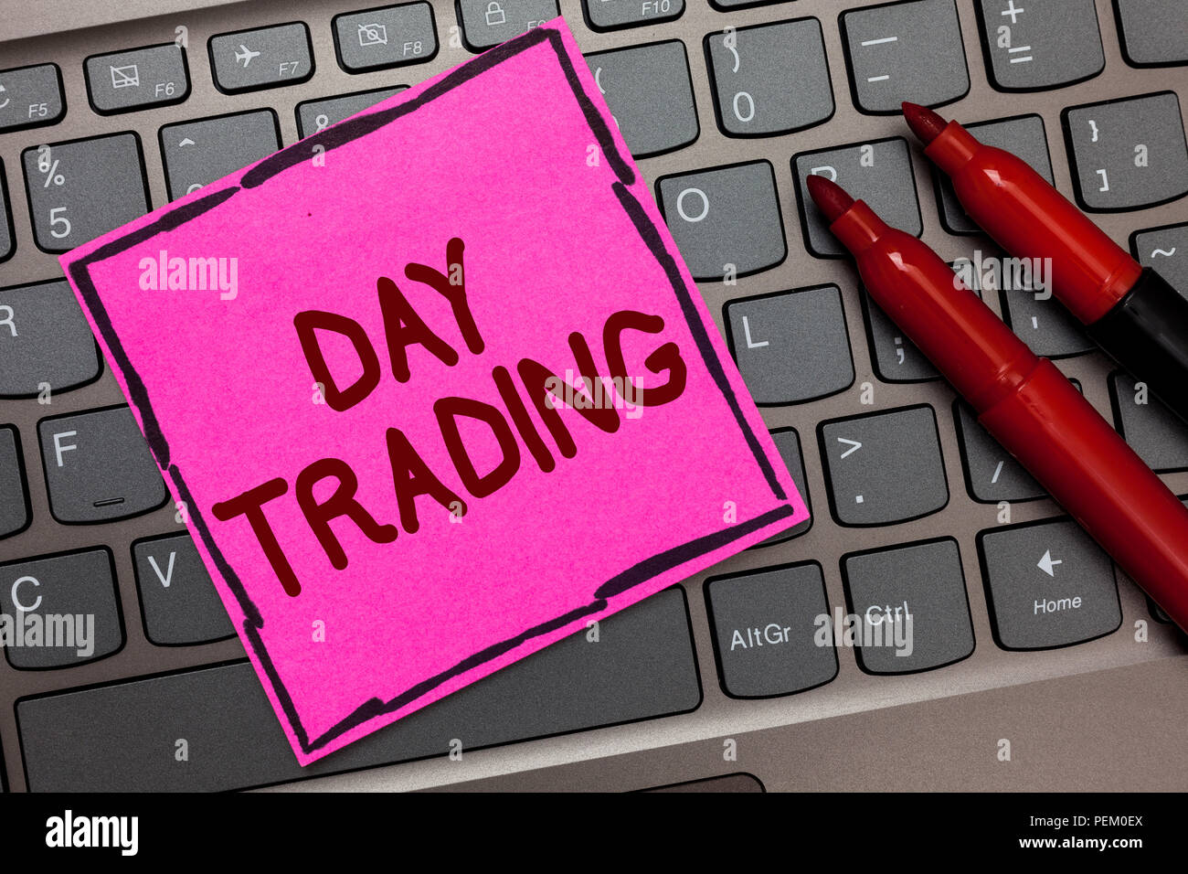 Text sign showing Day Trading. Conceptual photo securities specifically ...