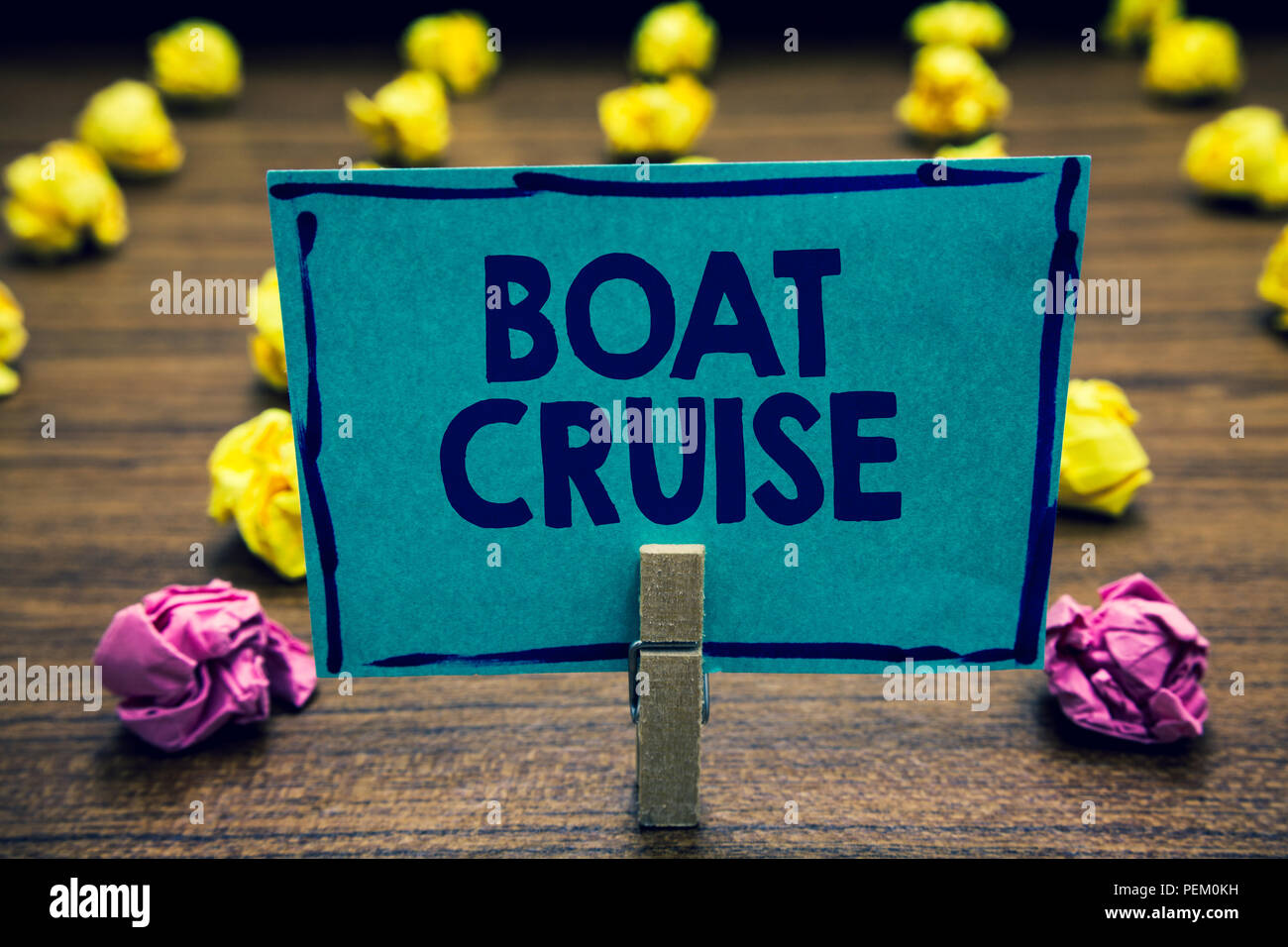 Text sign showing Boat Cruise. Conceptual photo sail about in area ...