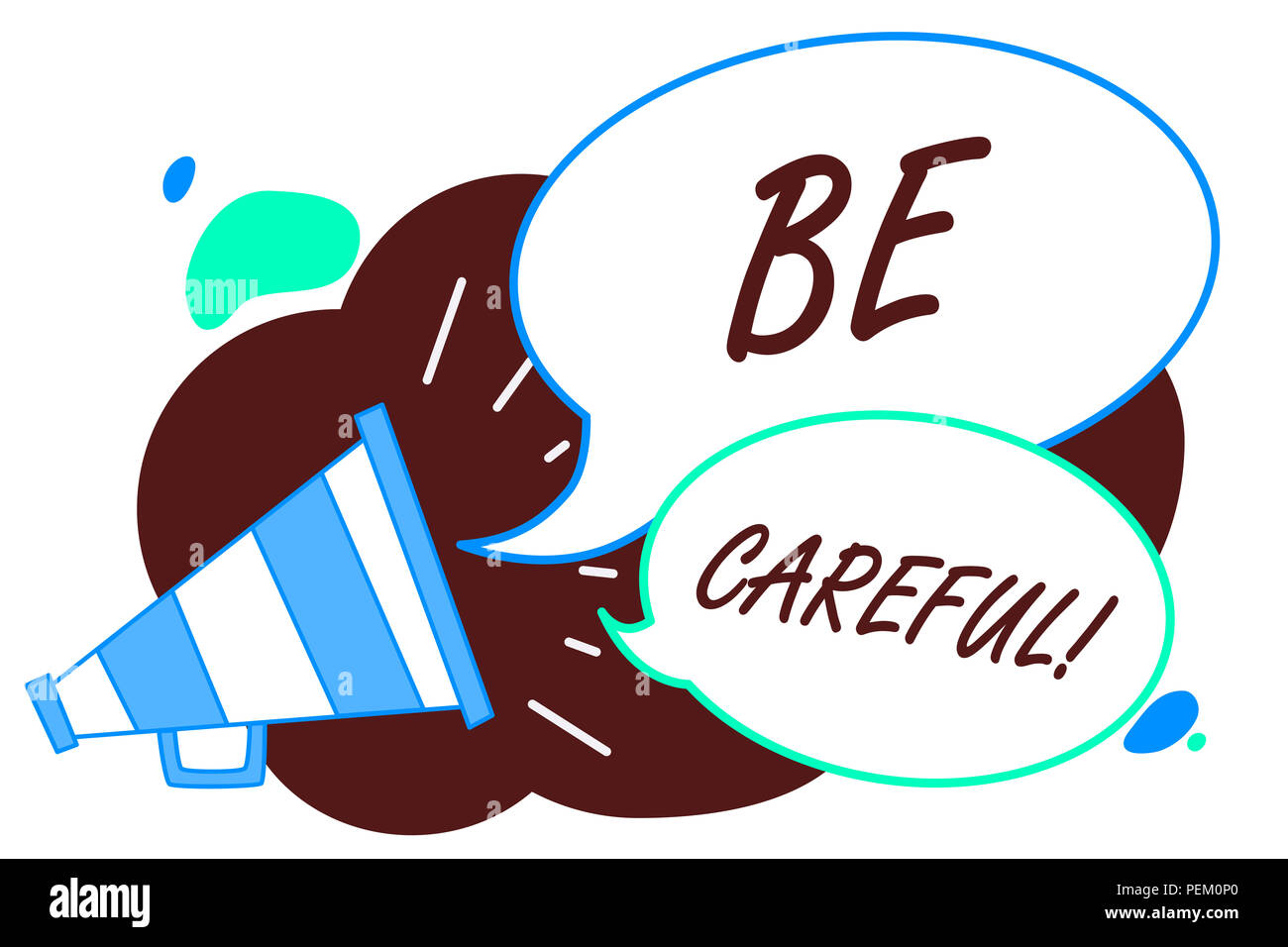 Word writing text Be Careful. Business concept for making sure of ...