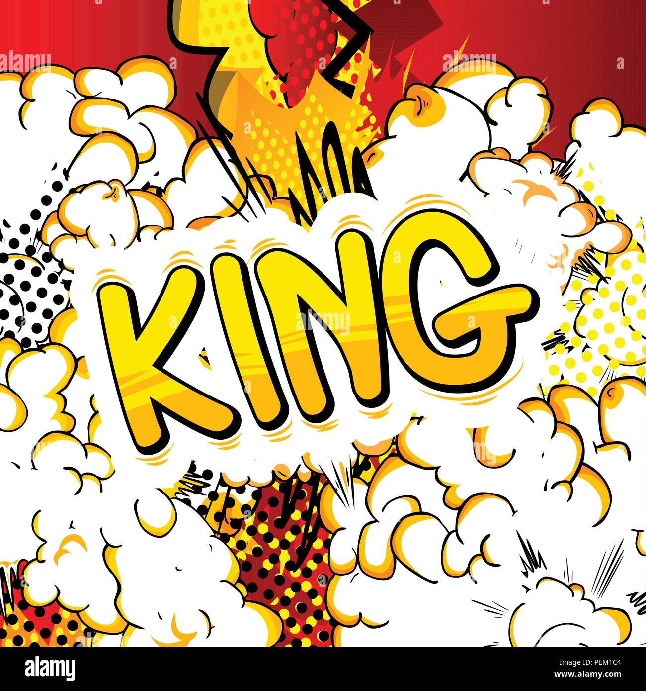 King - Vector illustrated comic book style phrase Stock Vector Image ...