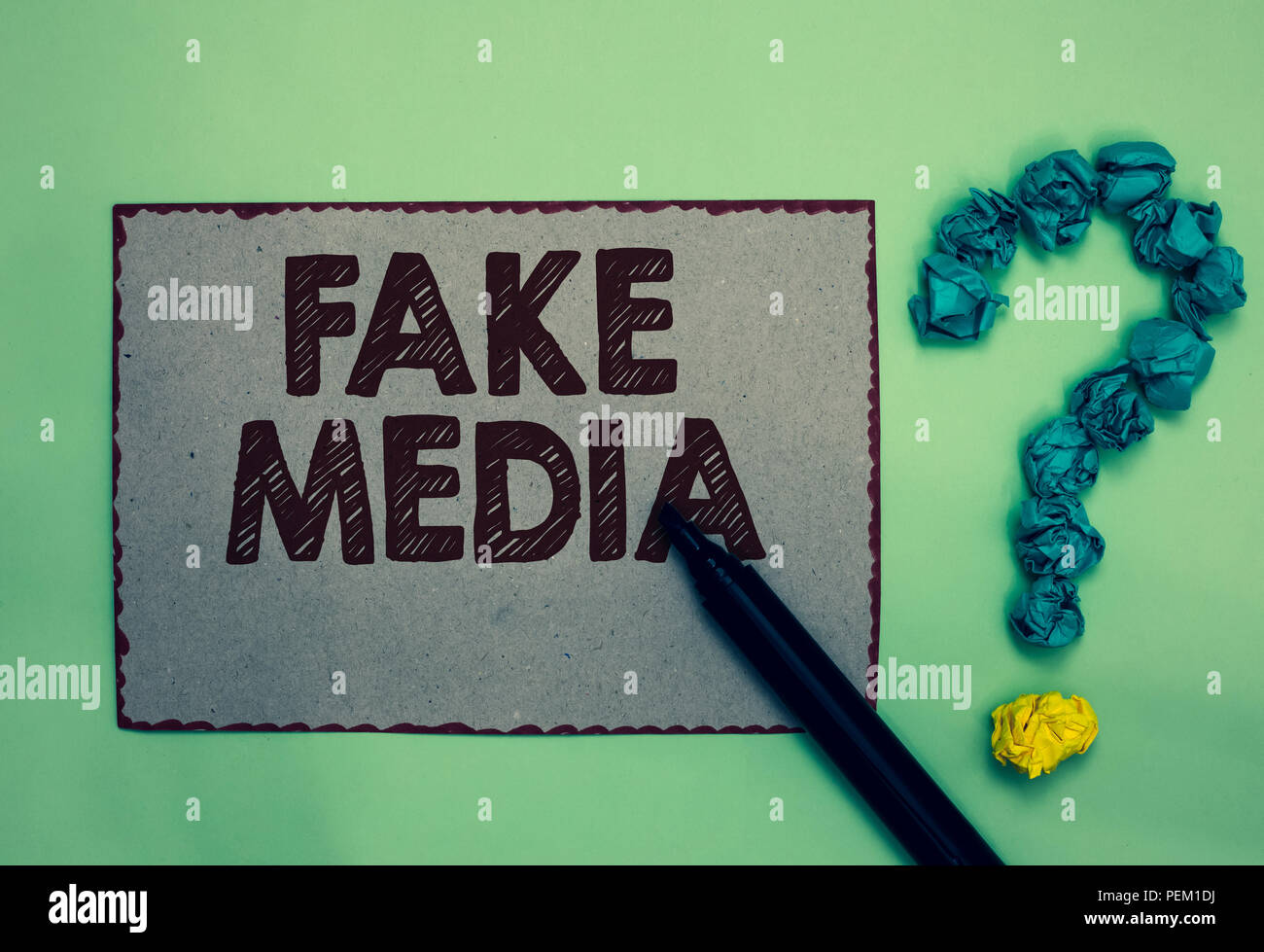 Word writing text Fake Media. Business concept for An formation held by ...