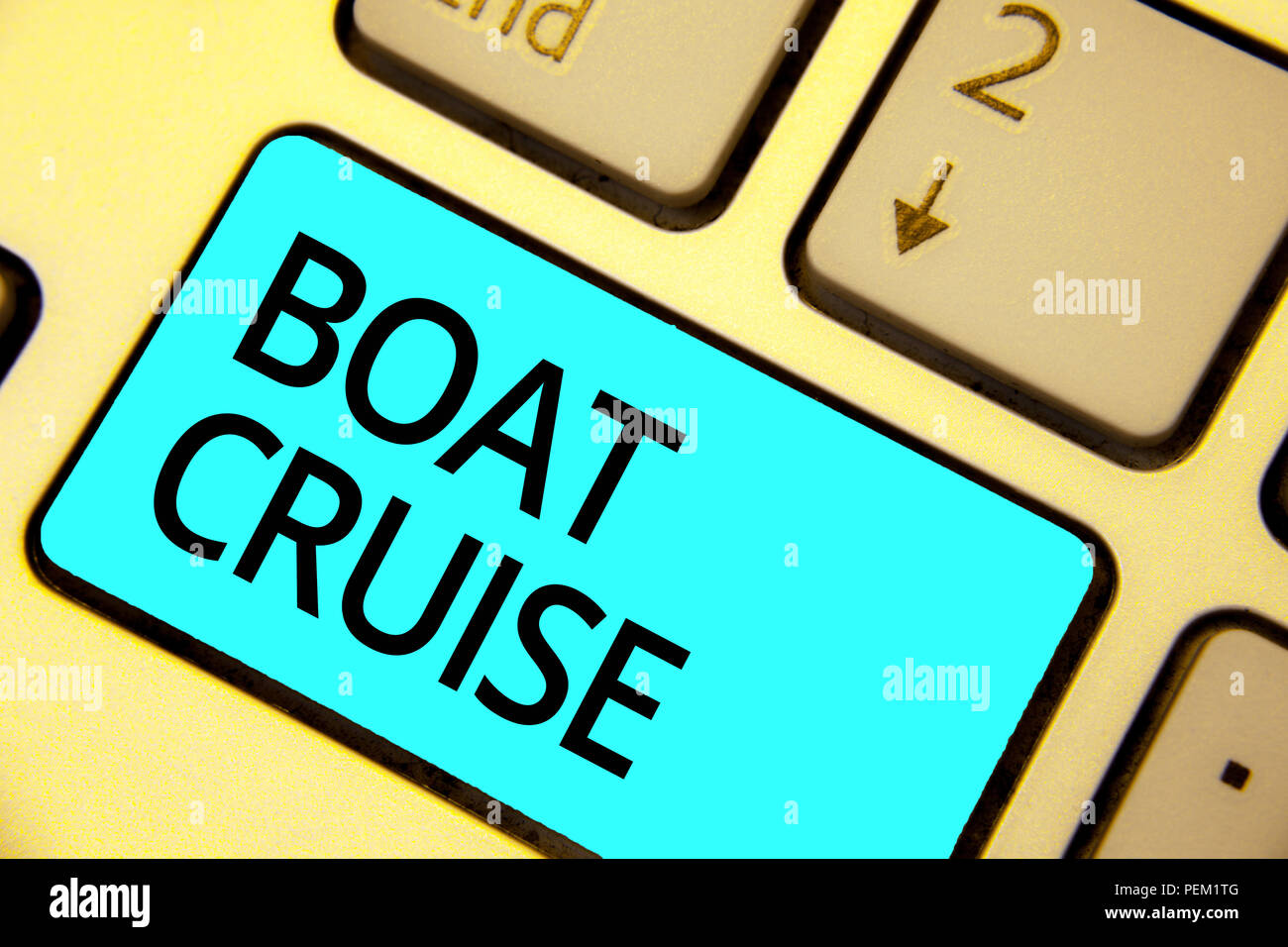Text sign showing Boat Cruise. Conceptual photo sail about in area ...