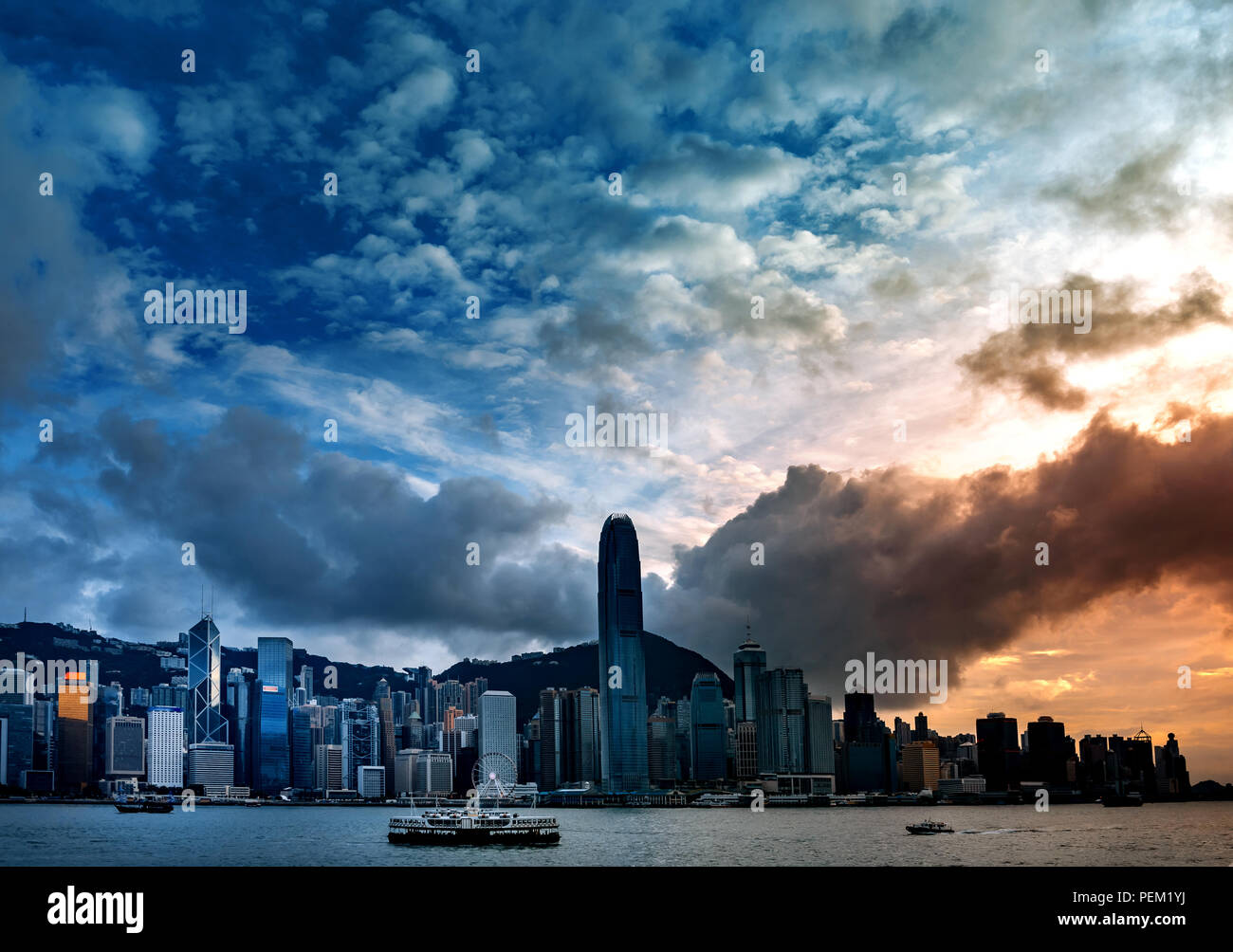 Hong Kong Harbor View Stock Photo - Alamy