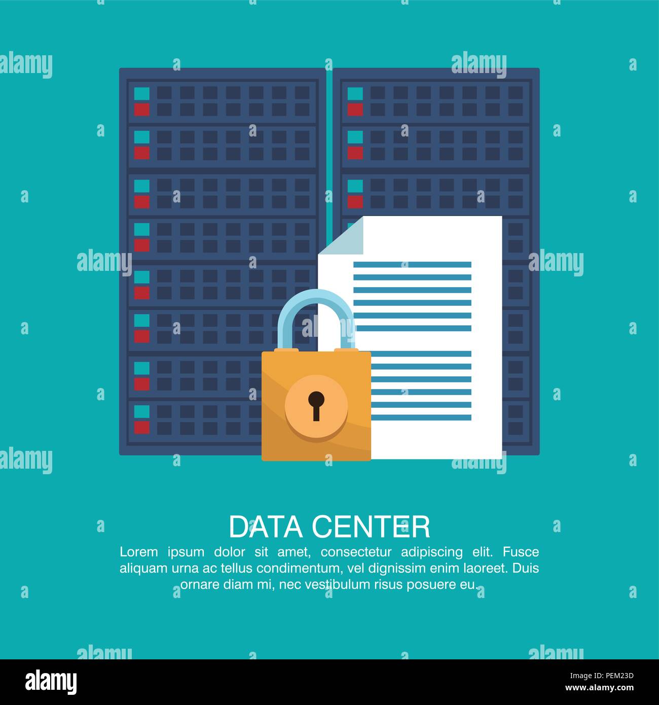 Data center poster with informaton Stock Vector Image & Art - Alamy