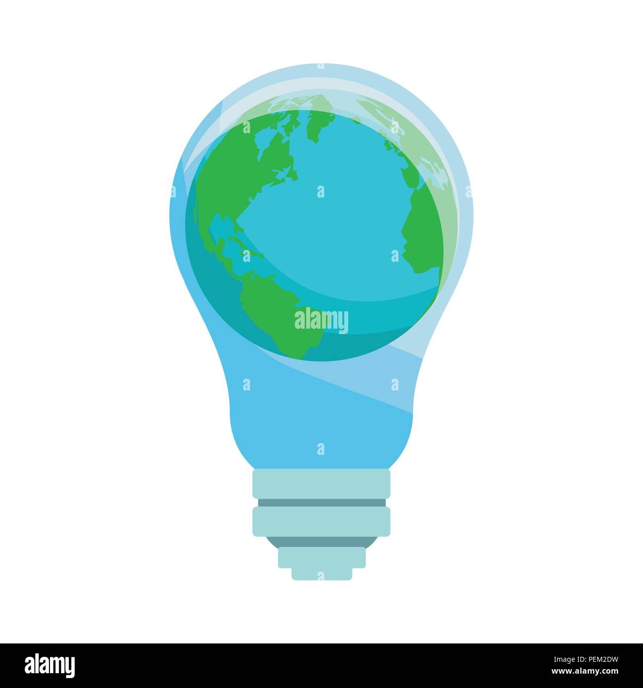Lightbulb world inside Stock Vector Images - Alamy
