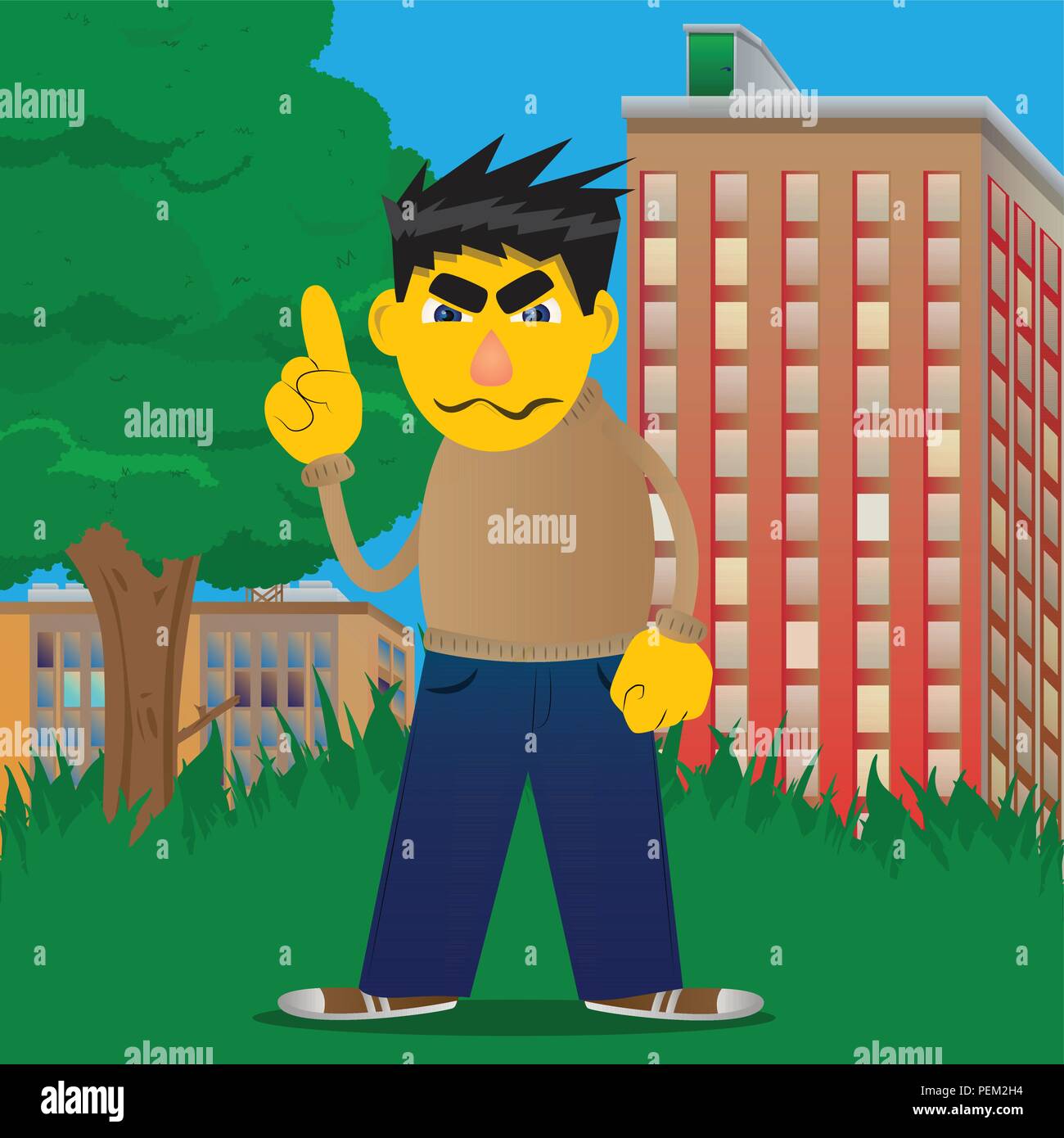 Caricature of a man pointing Stock Vector Images - Alamy