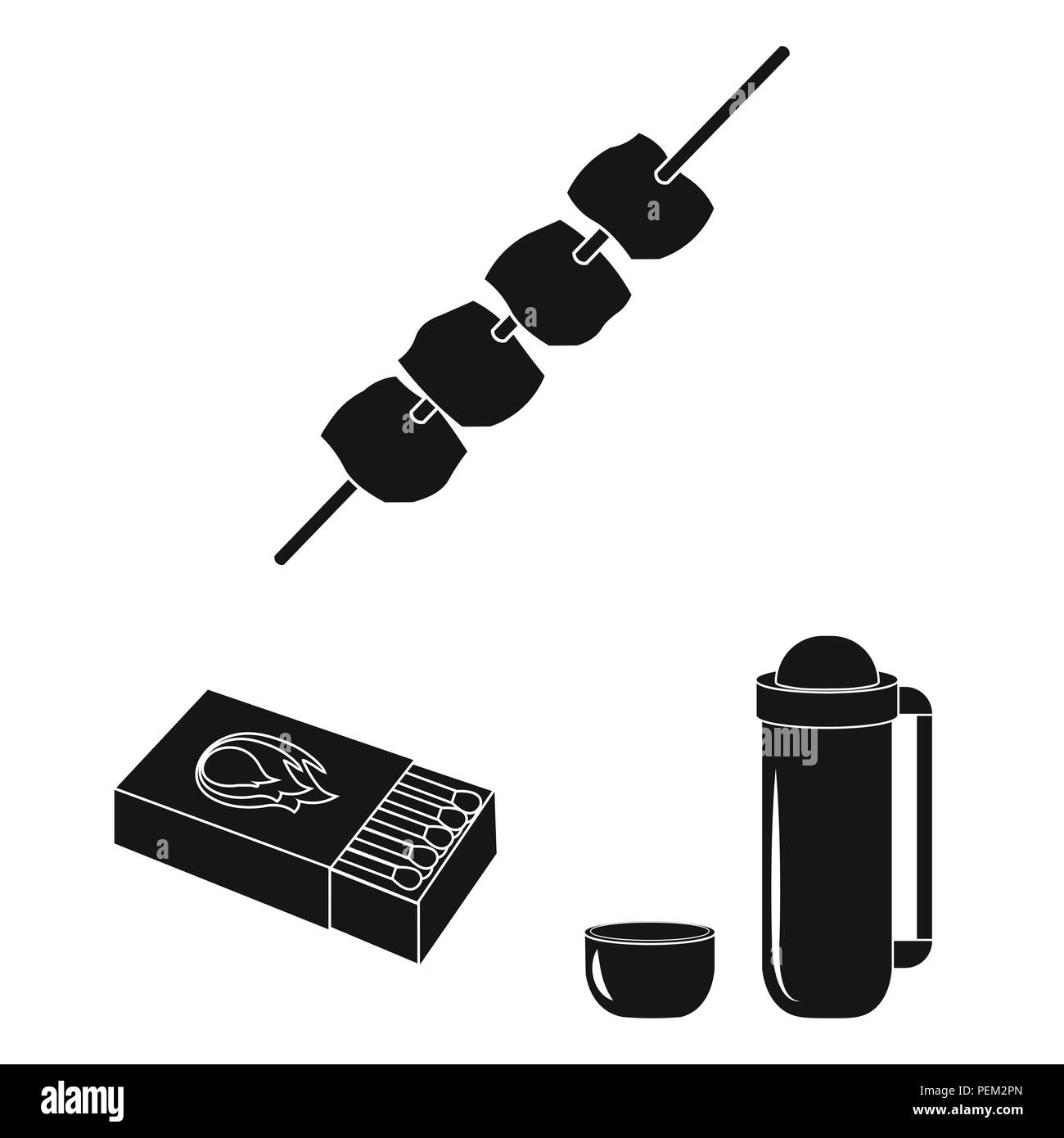 Rest in the camping black icons in set collection for design. Camping ...