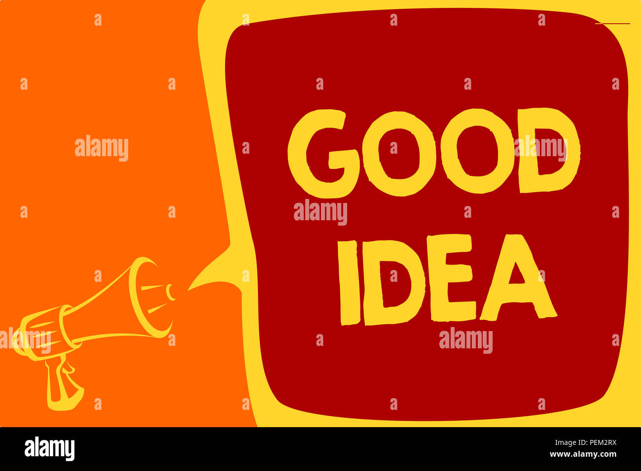 Handwriting text Good Idea. Concept meaning State of human brain to ...