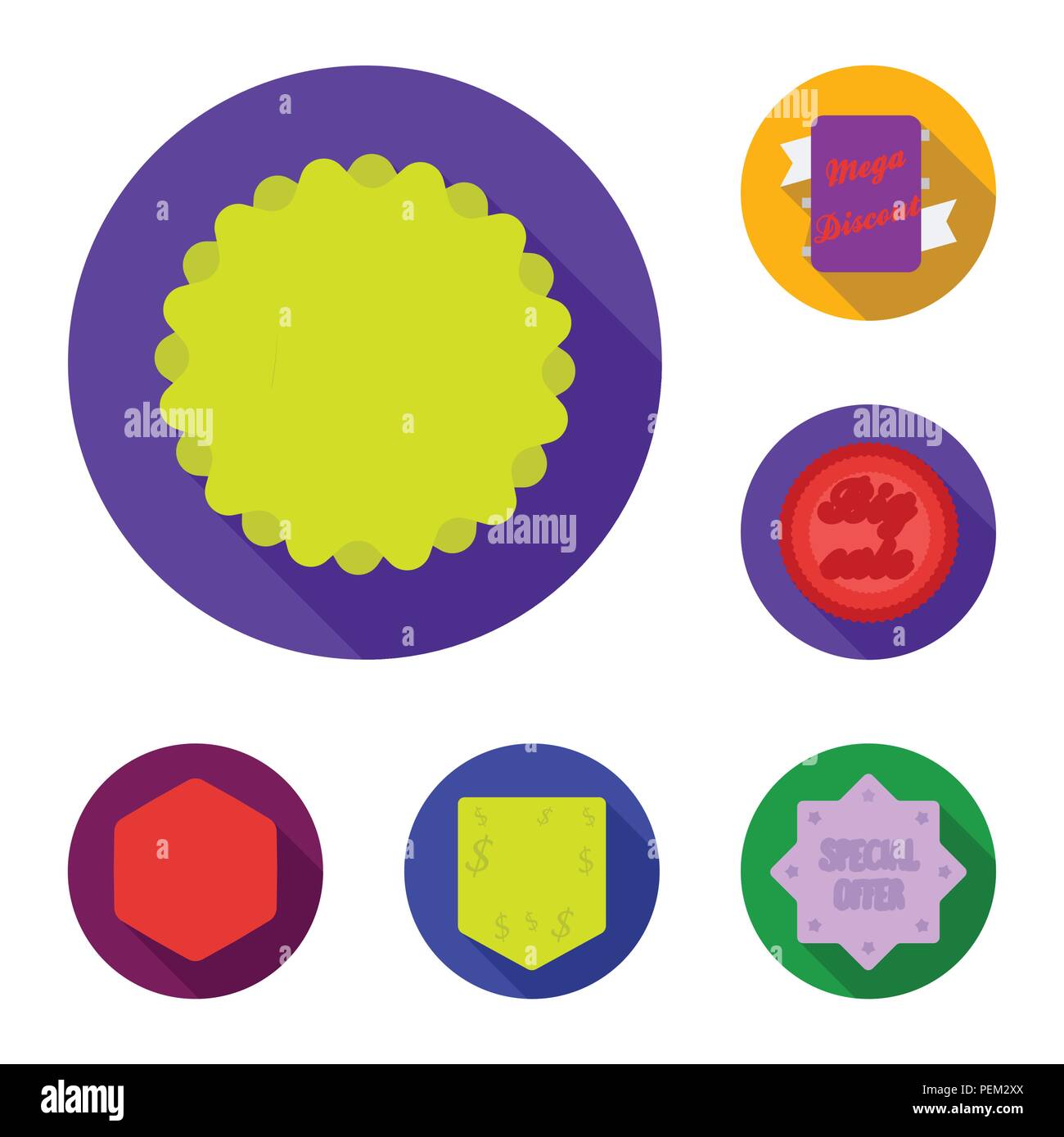 Different label flat icons in set collection for design. Index and ...
