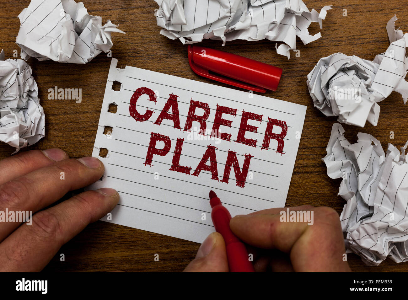 Writing note showing Career Plan. Business photo showcasing ongoing ...
