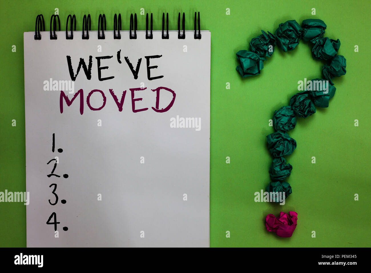Text sign showing Weve have Moved. Conceptual photo going to live from ... Text sign showing Weve have Moved. Conceptual photo going to live from ...