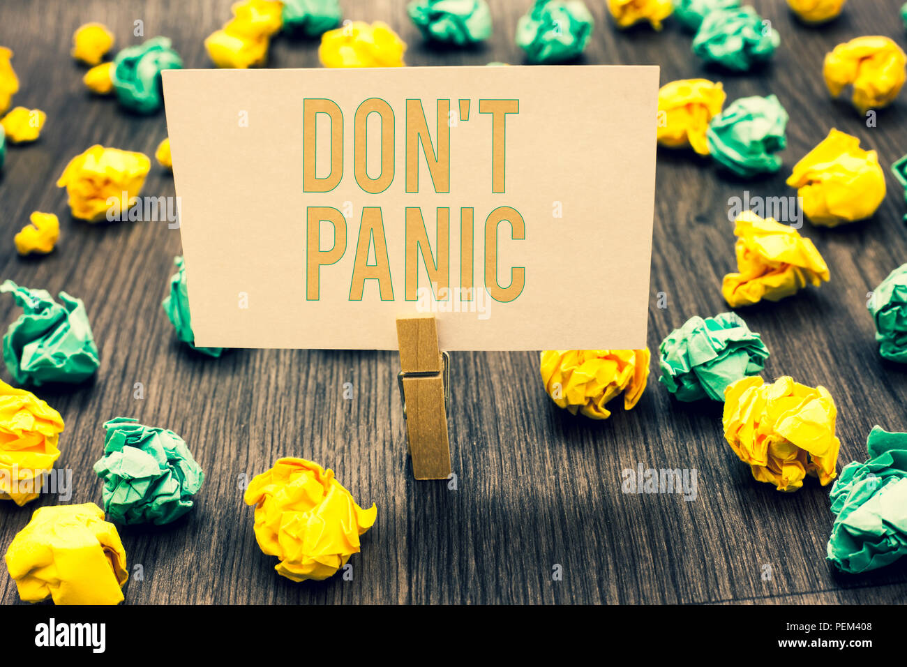 Handwriting text writing Don t not Panic. Concept meaning sudden strong ...