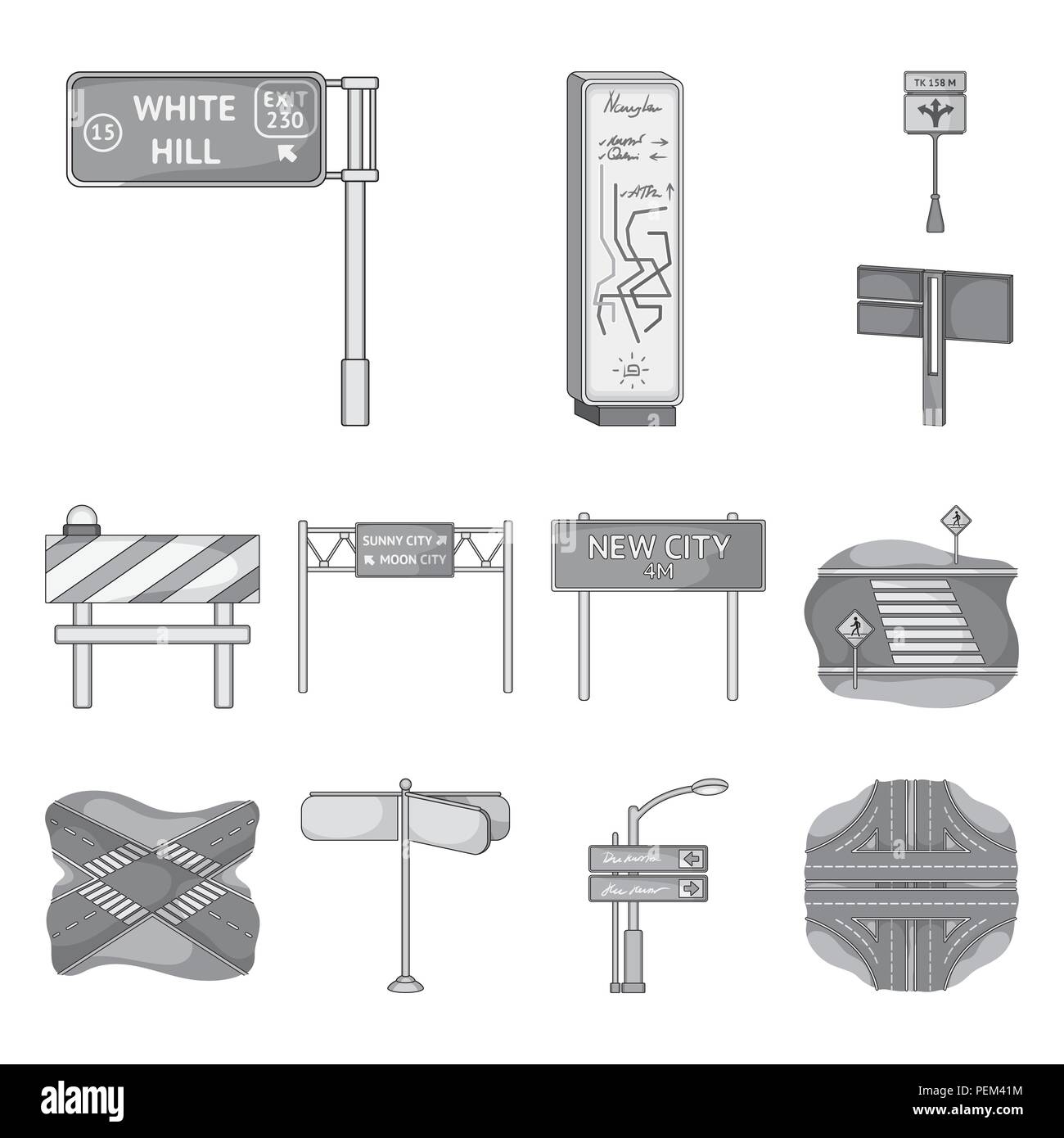Pedestrian path signs Stock Vector Images - Alamy