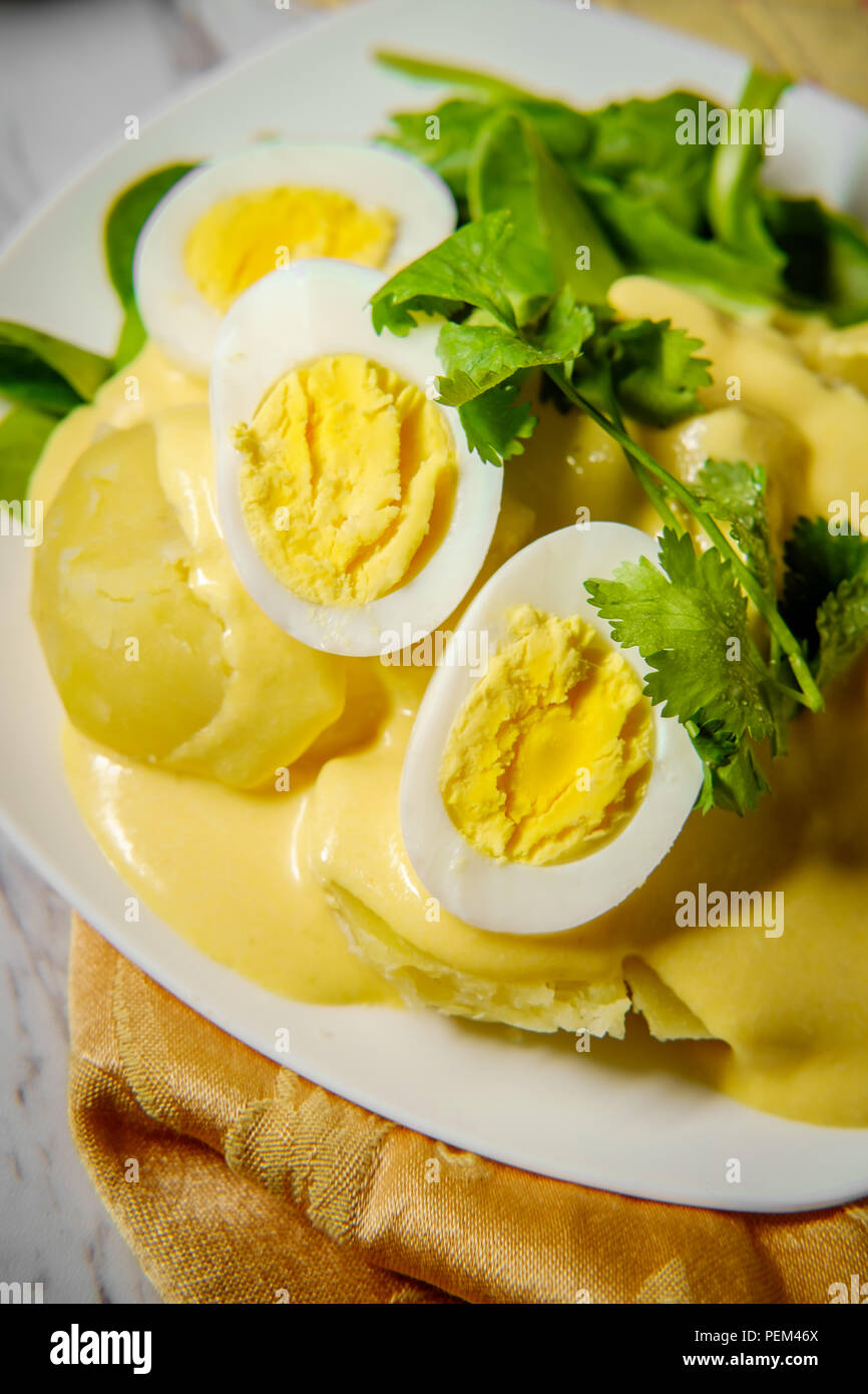 Papa a la huancaina hi-res stock photography and images - Alamy