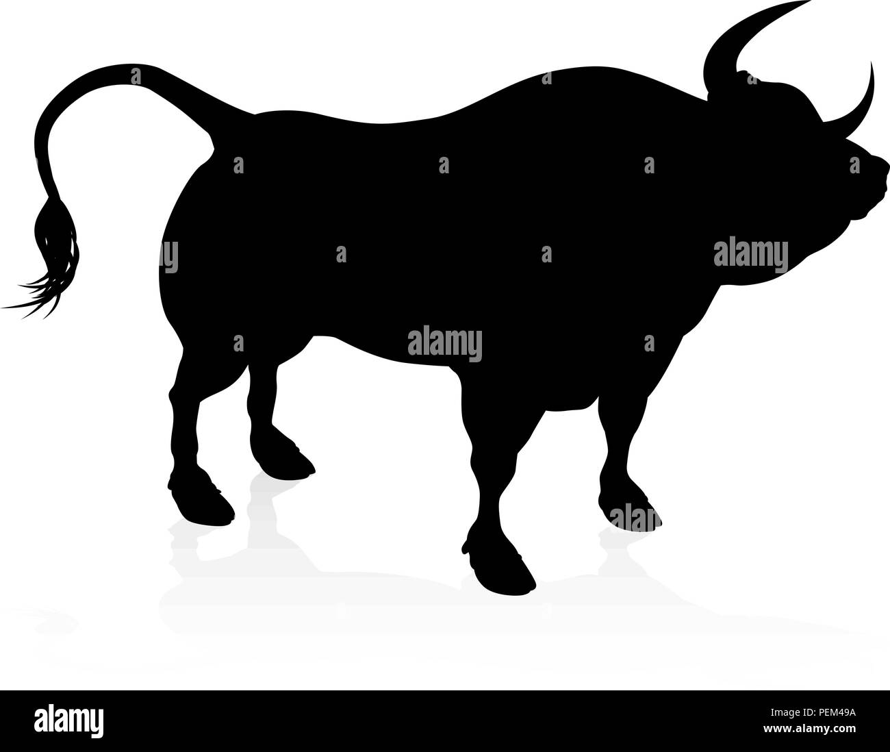 Running Bull Silhouette