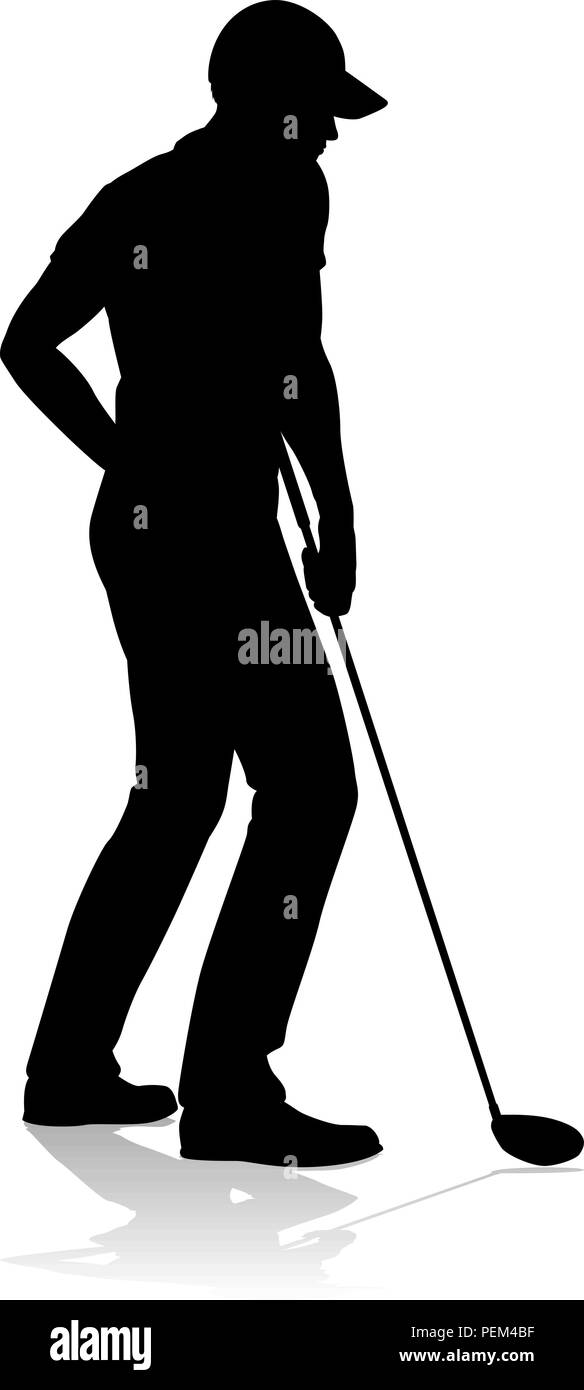 Golf swing player isolated Stock Vector Images - Alamy