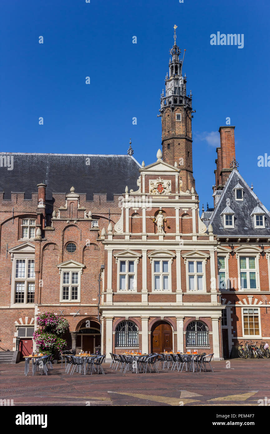 Historic city hall in the center of Haarlem, Netherlands Stock Photo ...