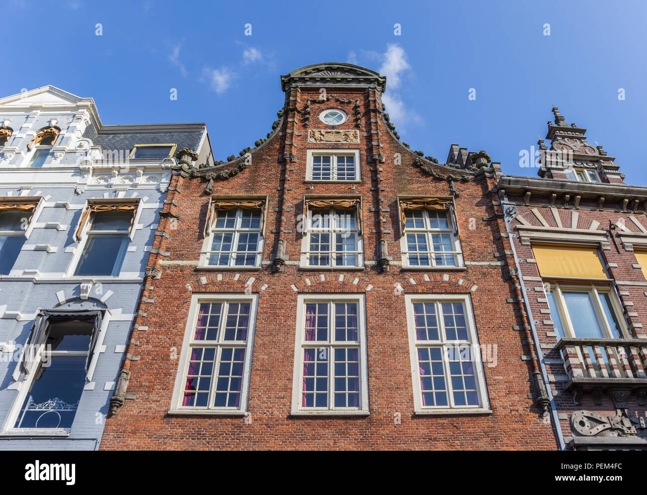Historic facade at the main market square of Haarlem, Netherlands Stock ...