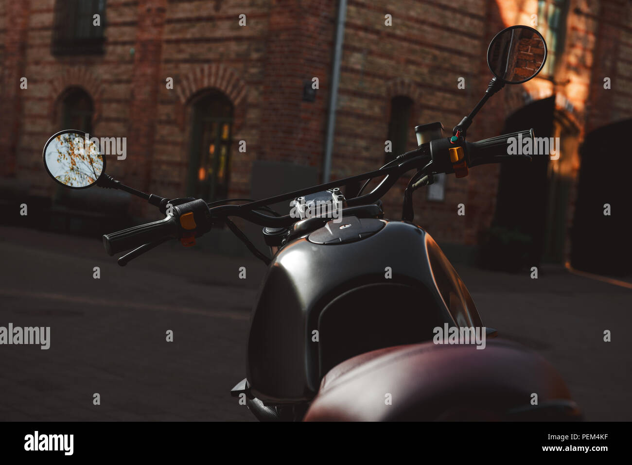 Cafe-racer motorcycle outdoor Stock Photo - Alamy