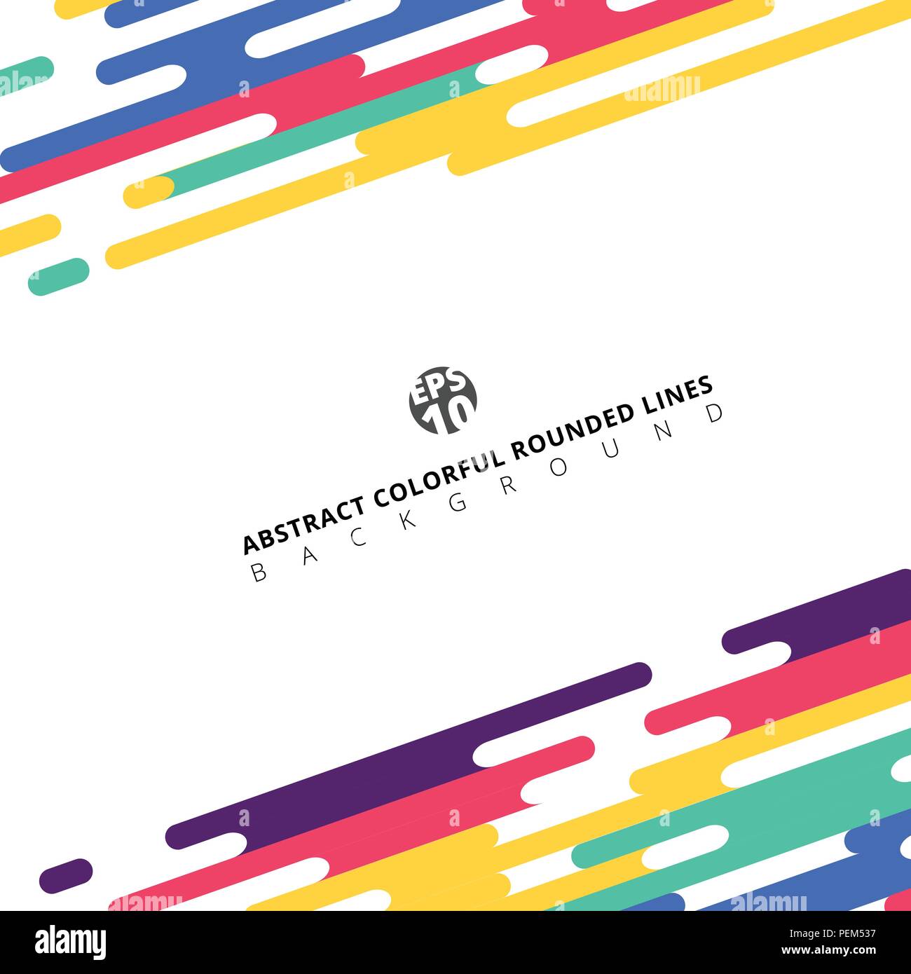 Abstract colorful Rounded Lines Halftone Transition. Vector Background ...