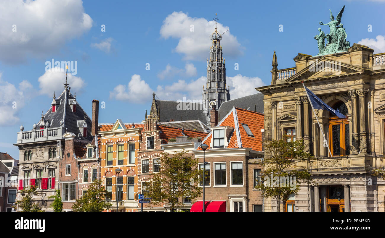Panorama of historic buildings in Haarlem, Netherlands Stock Photo - Alamy