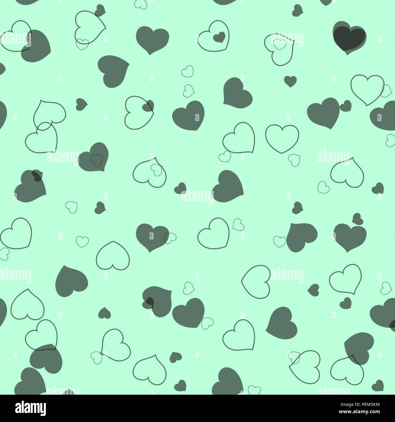 seamless pattern graphic diagonal black small heart vector on white ...