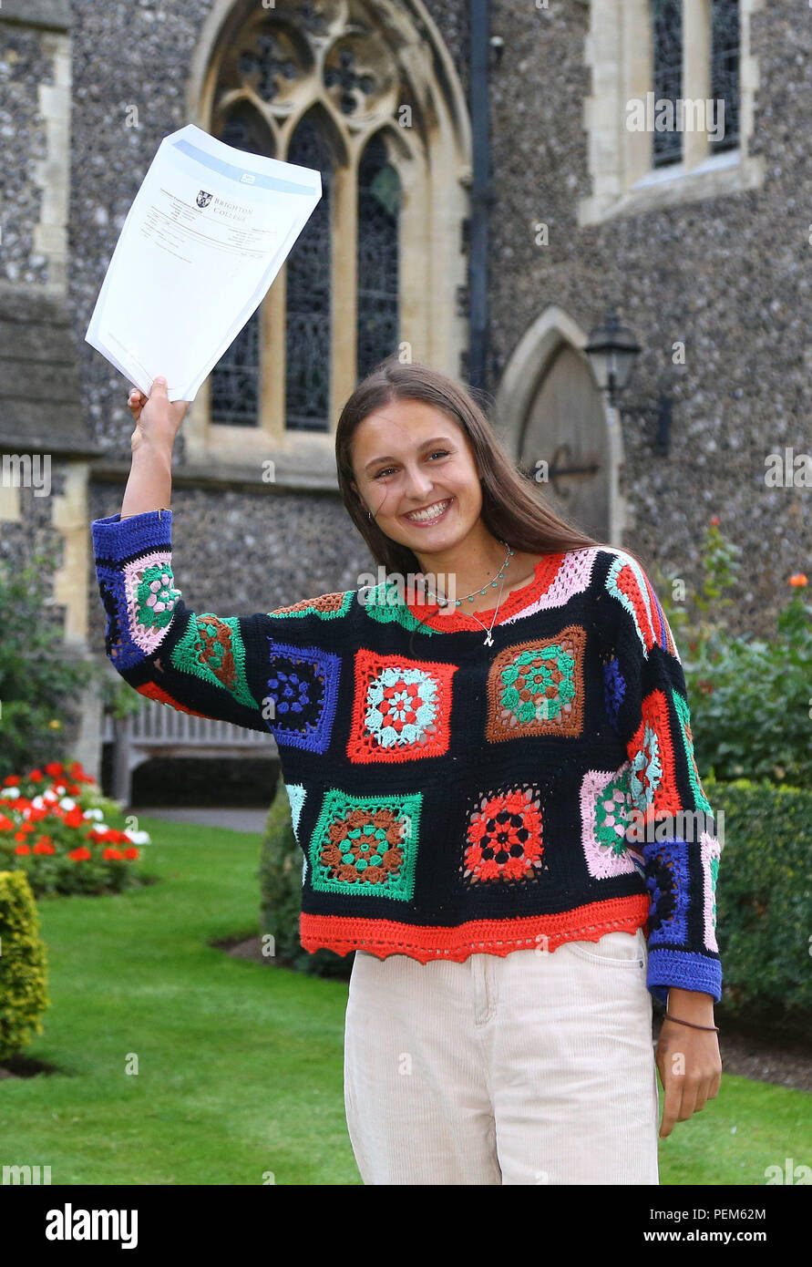 Natasha Vincent, daughter of presenter Katie Derham, celebrates her A ...