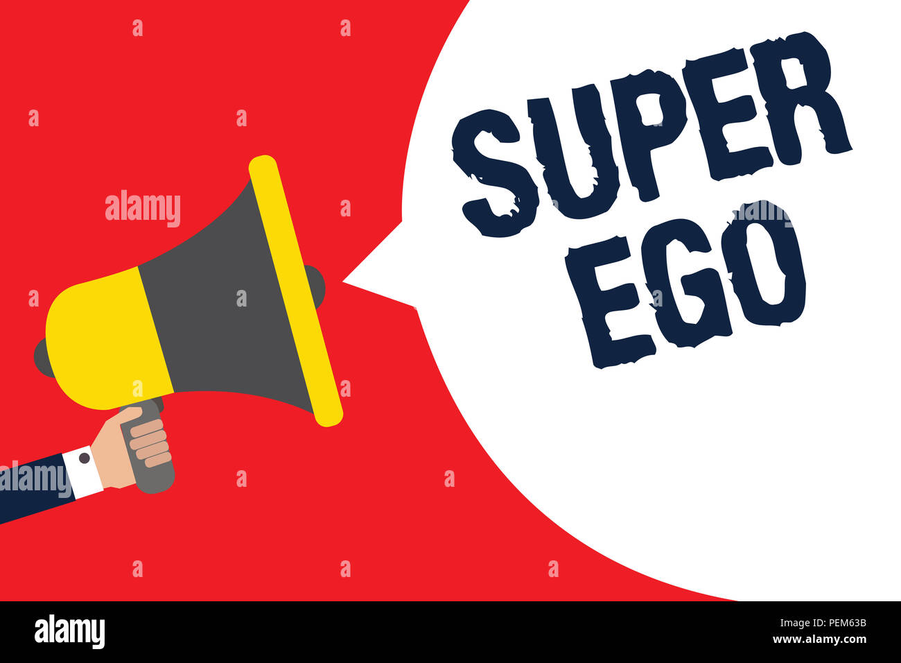 Text sign showing Super Ego. Conceptual photo The I or self of any ...
