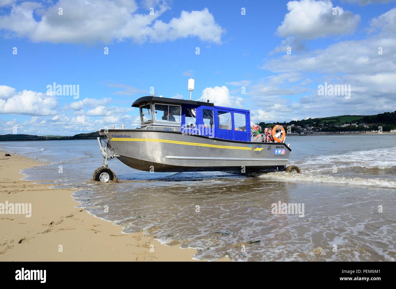 amphibious boat to ferry people across the Tywi Estuary between ...