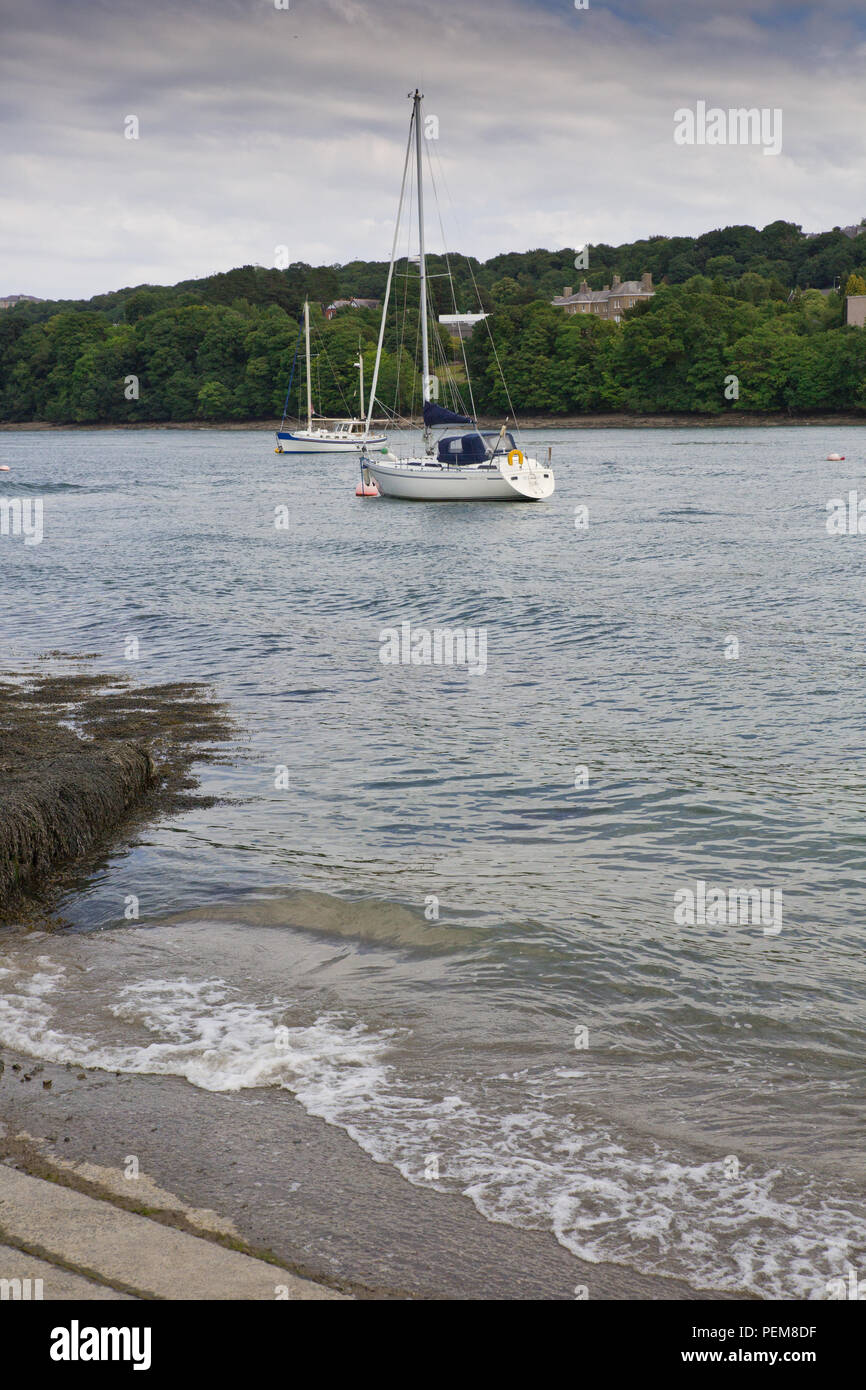 Stunning view menai bridge strait anglesey north wales hi-res stock ...