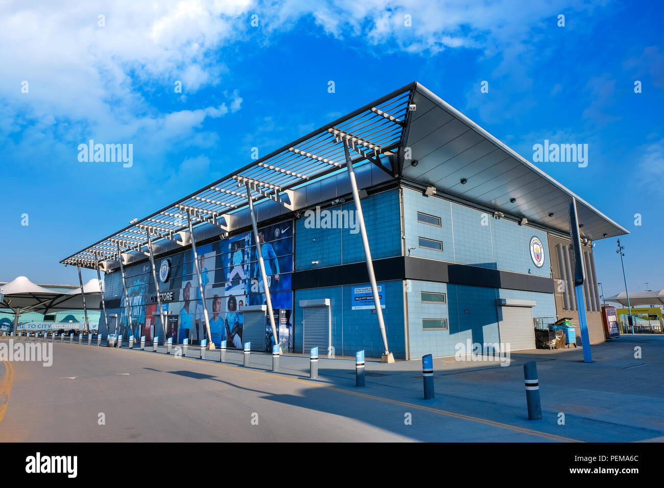 MANCHESTER, UNITED KINGDOM - MAY 19 2018: Manchester City Football Club ...