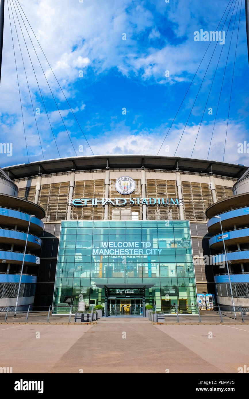MANCHESTER, UNITED KINGDOM - MAY 19 2018: Manchester City Football Club ...