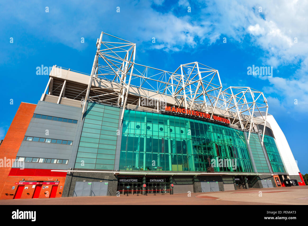 MANCHESTER, UK - MAY 19 2018: Old Trafford is home of Manchester United ...