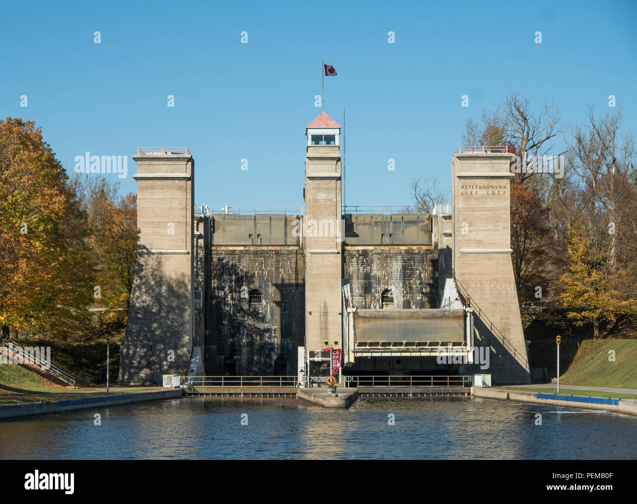 The Peterborough Lift Lock is a hydraulic boat lift on the Trent ...