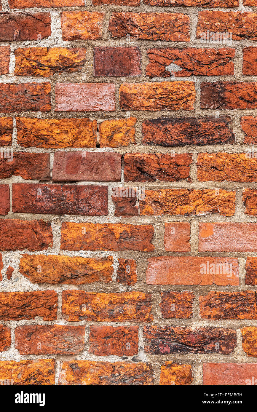 Wall of red brick, brick wall, Germany Stock Photo - Alamy
