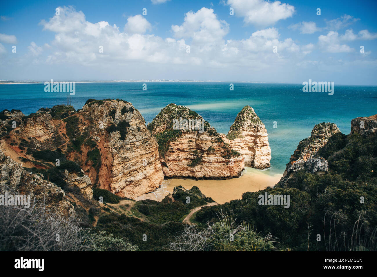 Beautiful views of the Atlantic Ocean and the rocks off the coast of ...