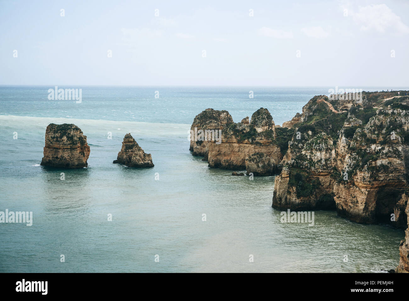 Beautiful views of the Atlantic Ocean and the rocks off the coast of ...