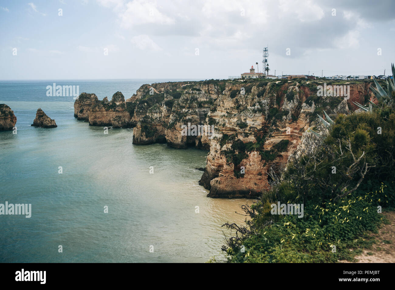 Beautiful views of the Atlantic Ocean and the rocks off the coast of ...