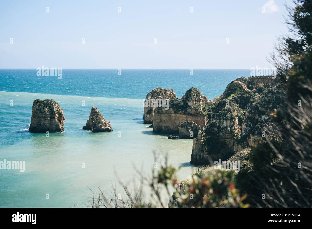 Beautiful views of the Atlantic Ocean and the rocks off the coast of ...