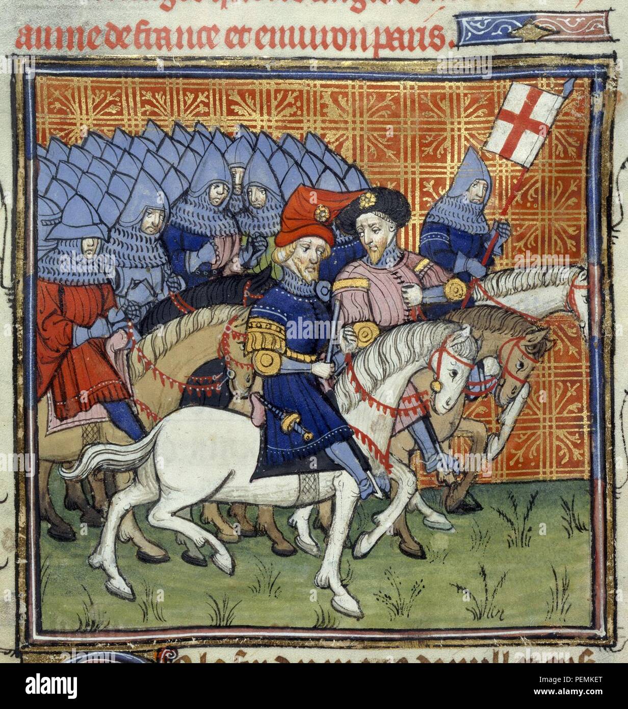 Chroniques de France ou de St. Denis - caption 'English army with ...