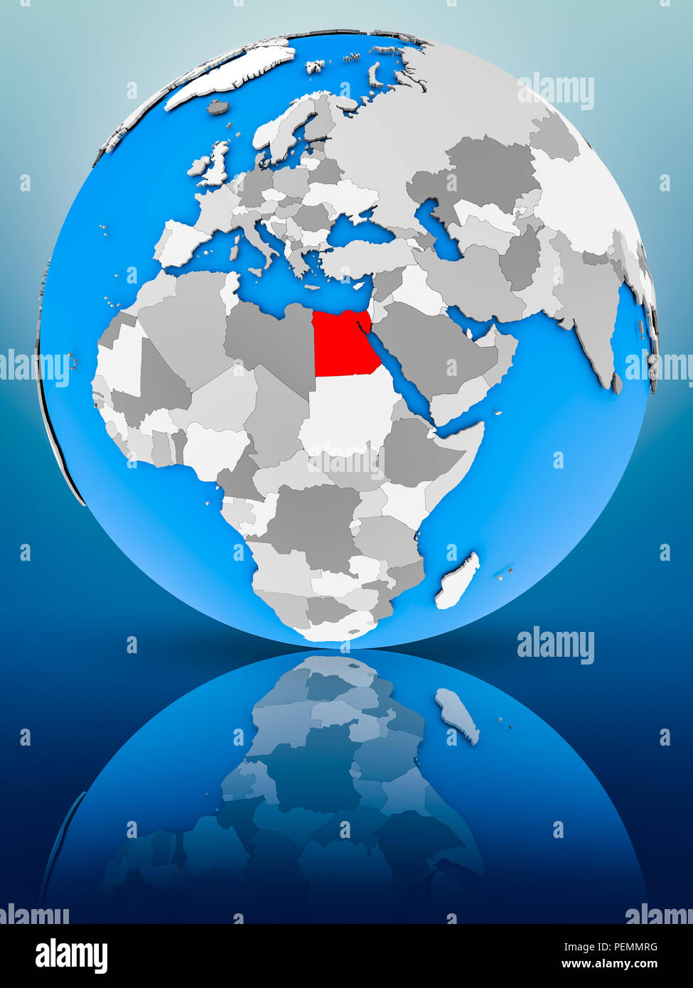 Egypt on globe hi-res stock photography and images - Alamy