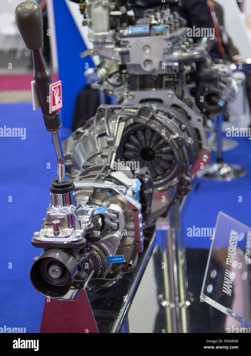 Bangkok, Thailand - June 20, 2018: Car engine and manual transmission ...