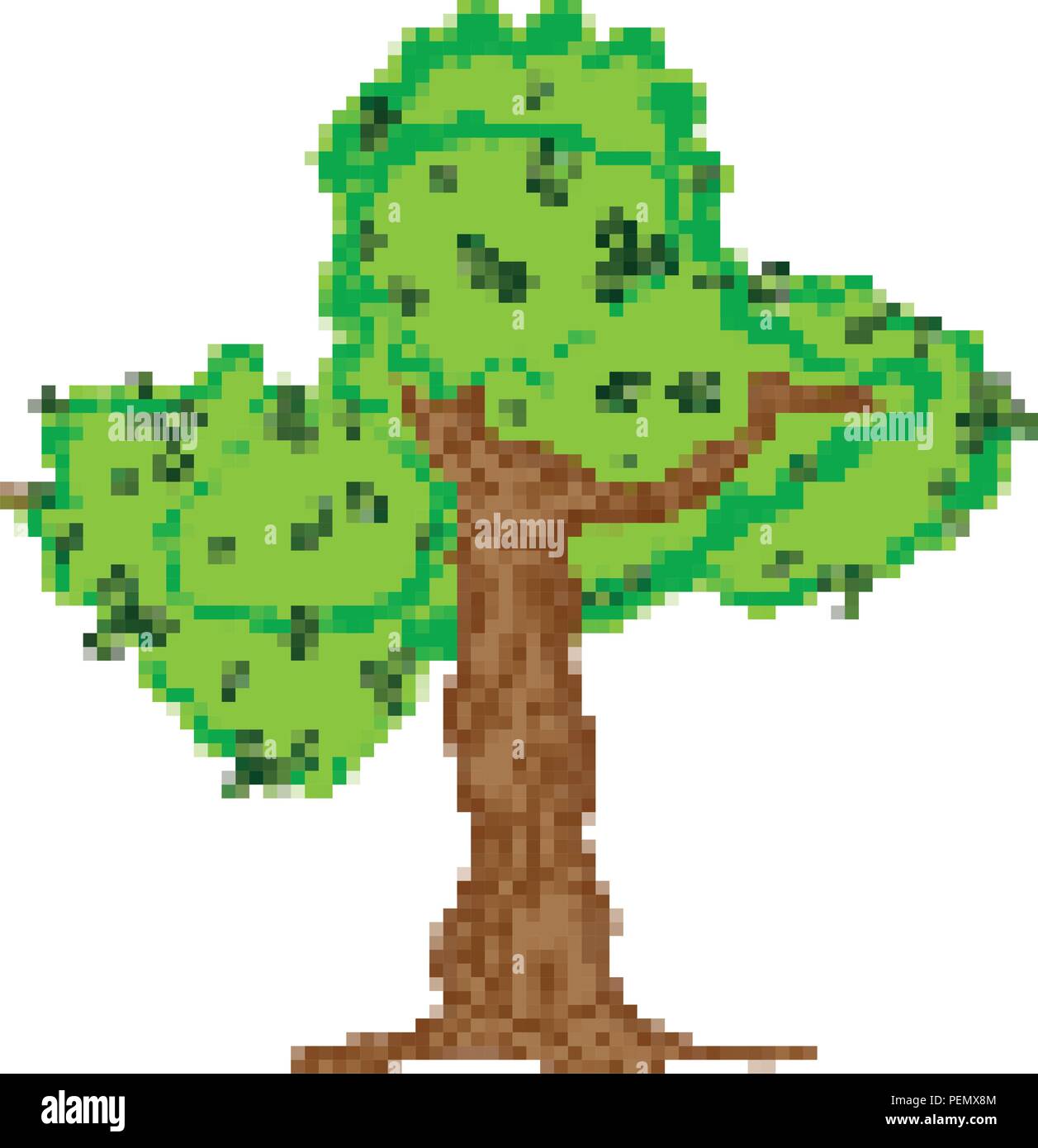 pixelated exotic tree branch stalk Stock Vector Image & Art - Alamy