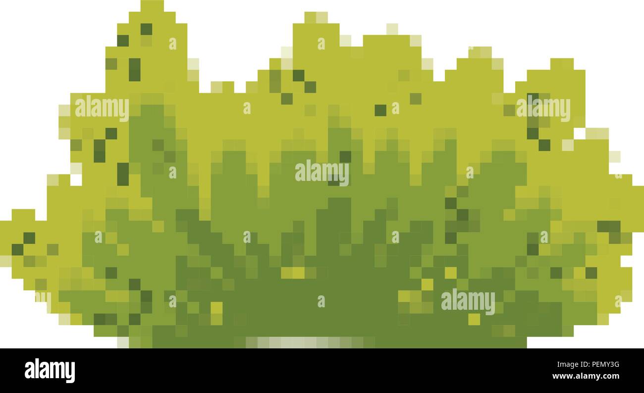 pixelated exotic bush leaves plant Stock Vector Image & Art - Alamy