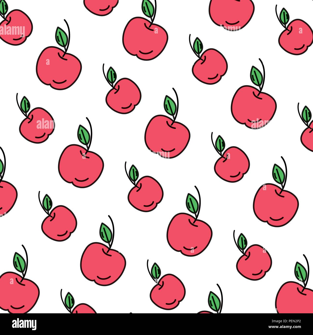 color delicious apple fresh fruit background Stock Vector Image & Art ...