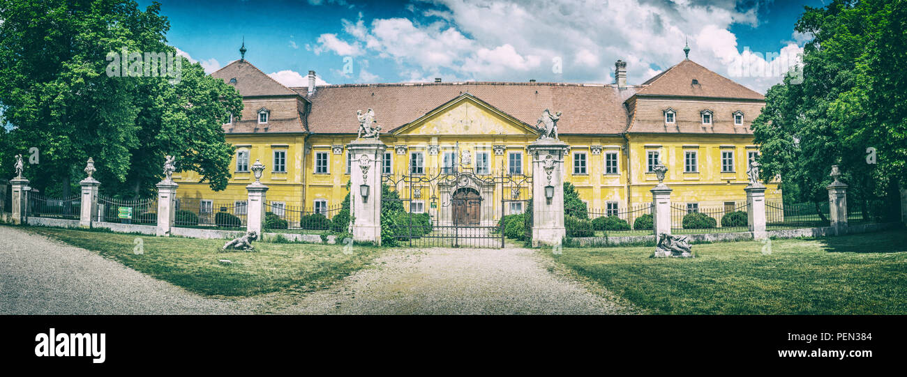 Marchegg castle, Austria. Panoramic photo. Travel destination ...